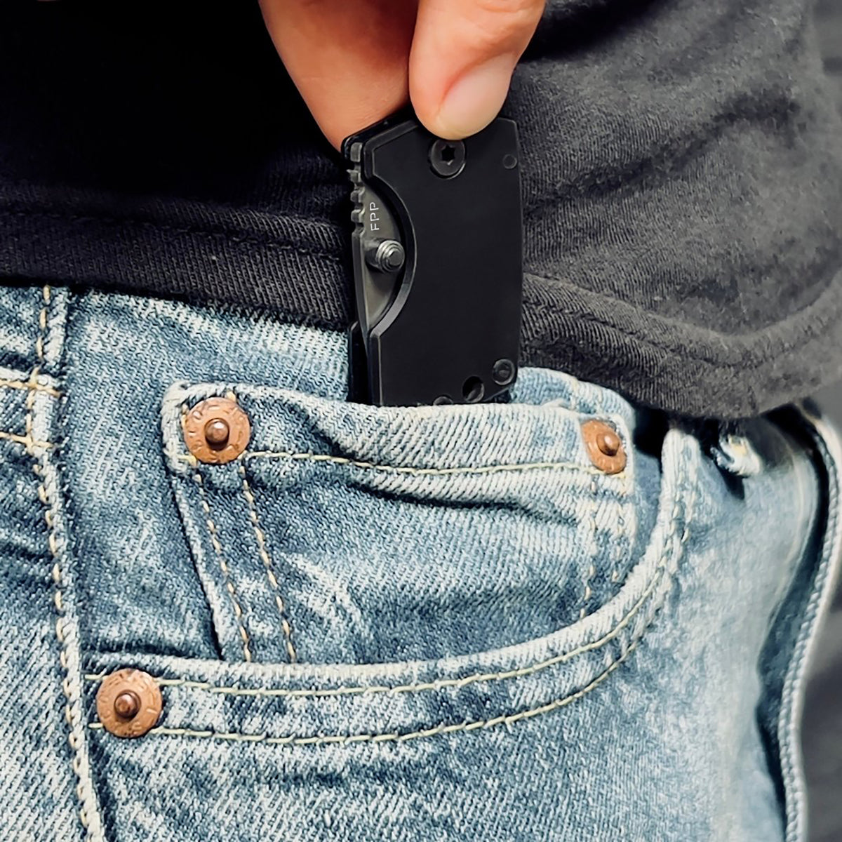 Black FAT PP Knife - Gray Blade – Stabby Labs